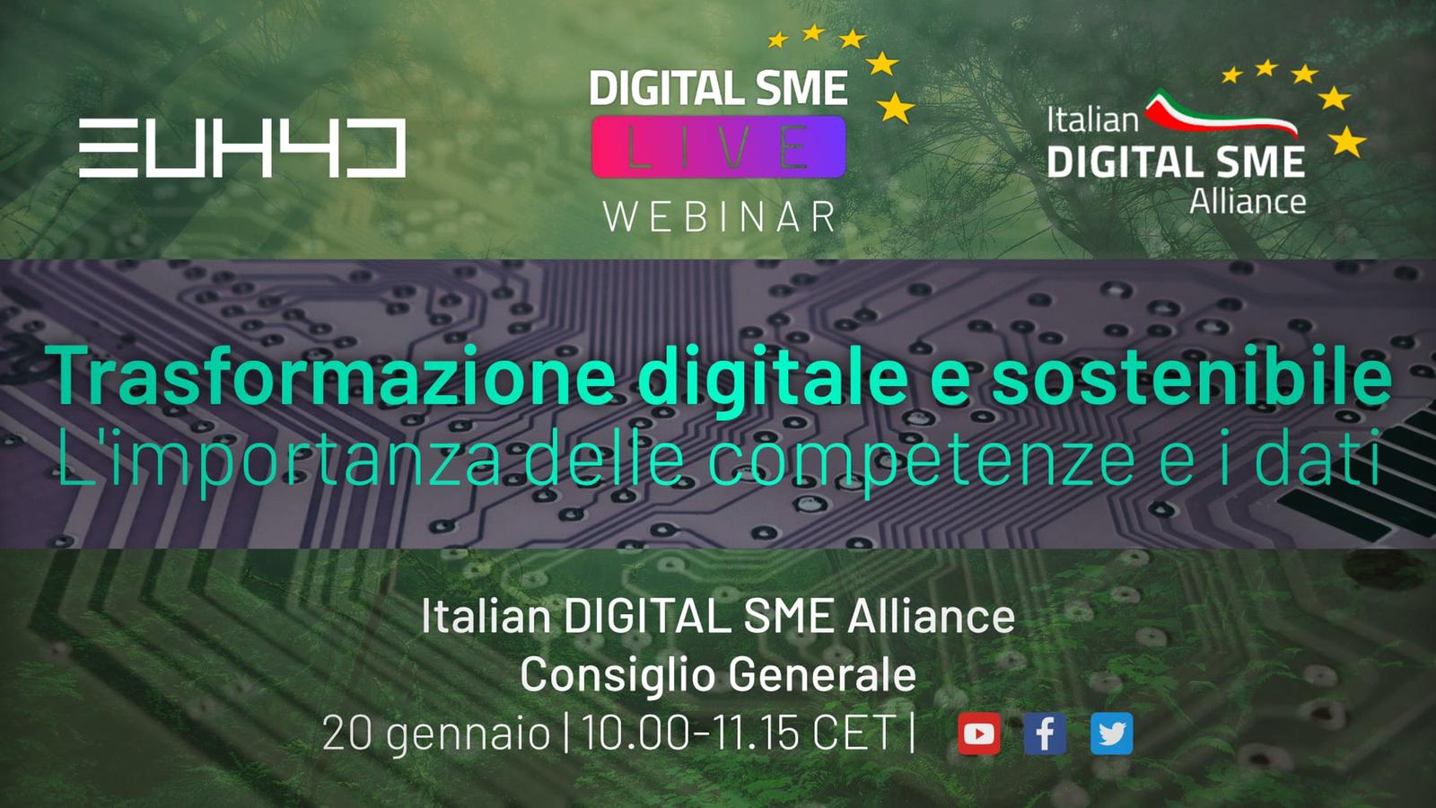 Italian Digital SME Alliance: "DIGITALIZZAZIONE E SOSTENIBILITA'" | ore ...